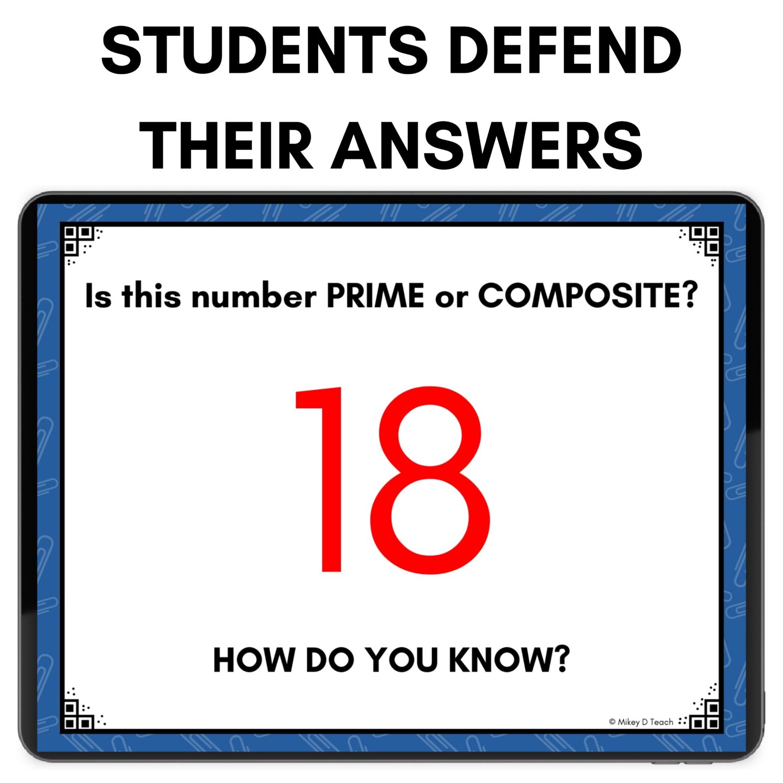 4th Grade Prime and Composite Numbers Assessment - Number Sense ...