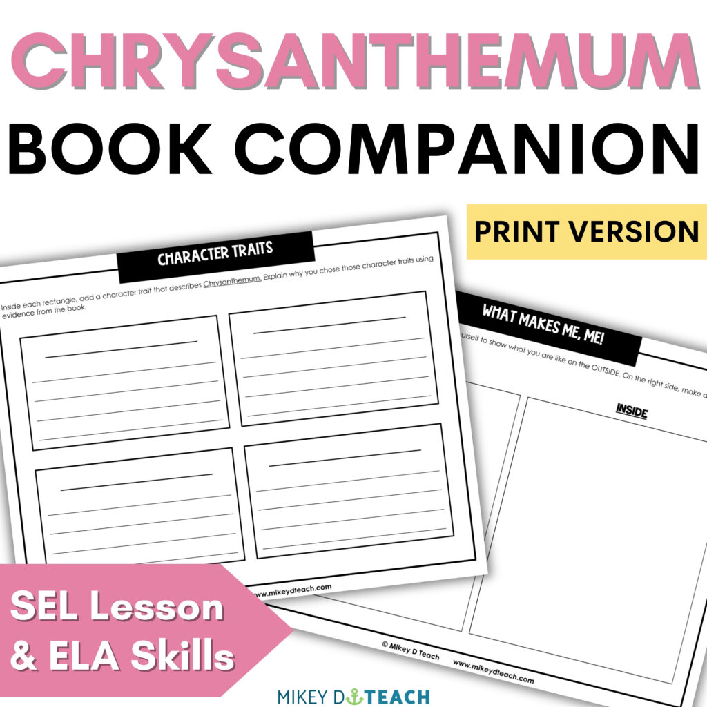 Chrysanthemum - Self-Esteem, Teasing, & Self-Acceptance SEL Lesson ...