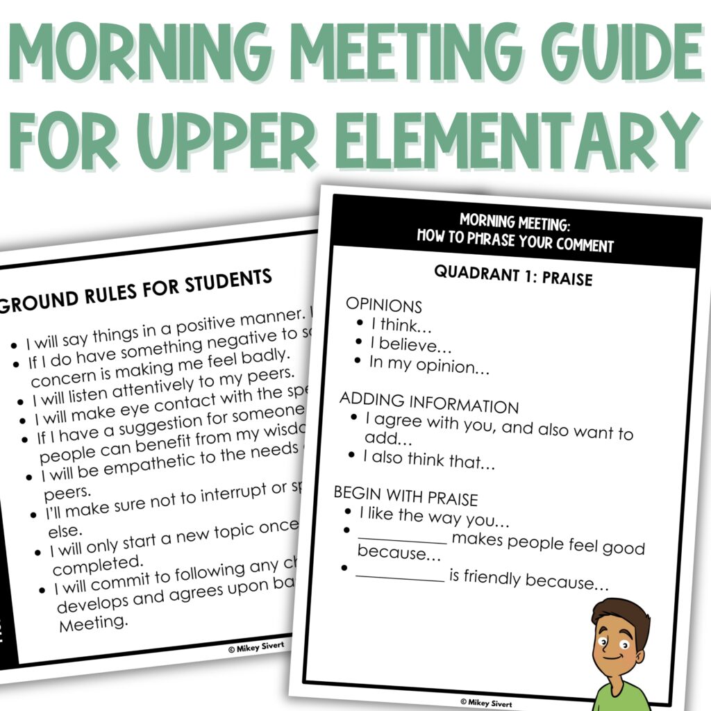 Morning Meeting for Big Kids - Teacher Guides & Set-Up - Upper ...
