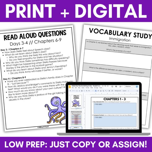Stella Diaz Has Something To Say Novel Study Unit - Reading, Writing ...