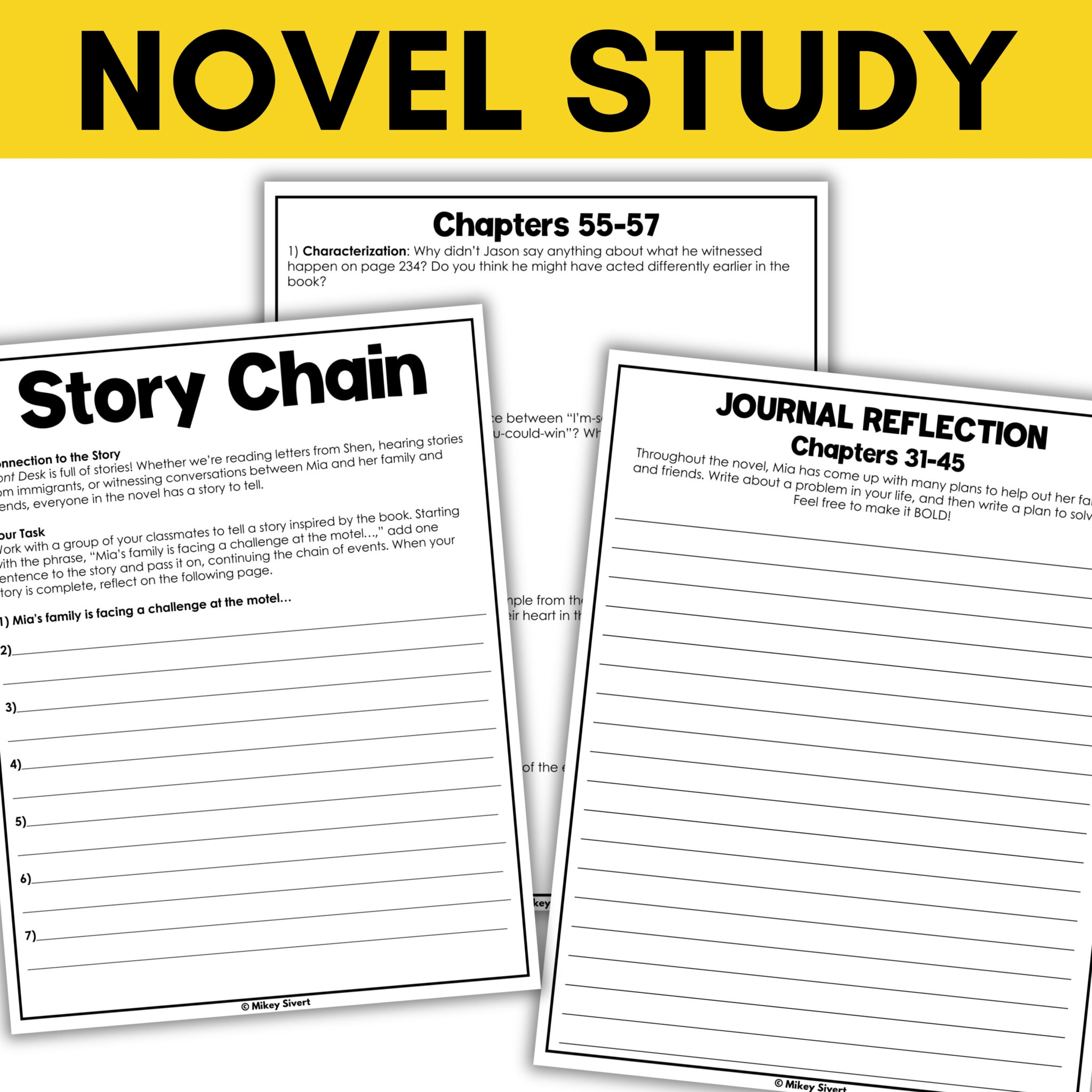 Front Desk Novel Study Unit Bundle - Comprehension, Writing, Vocabulary ...
