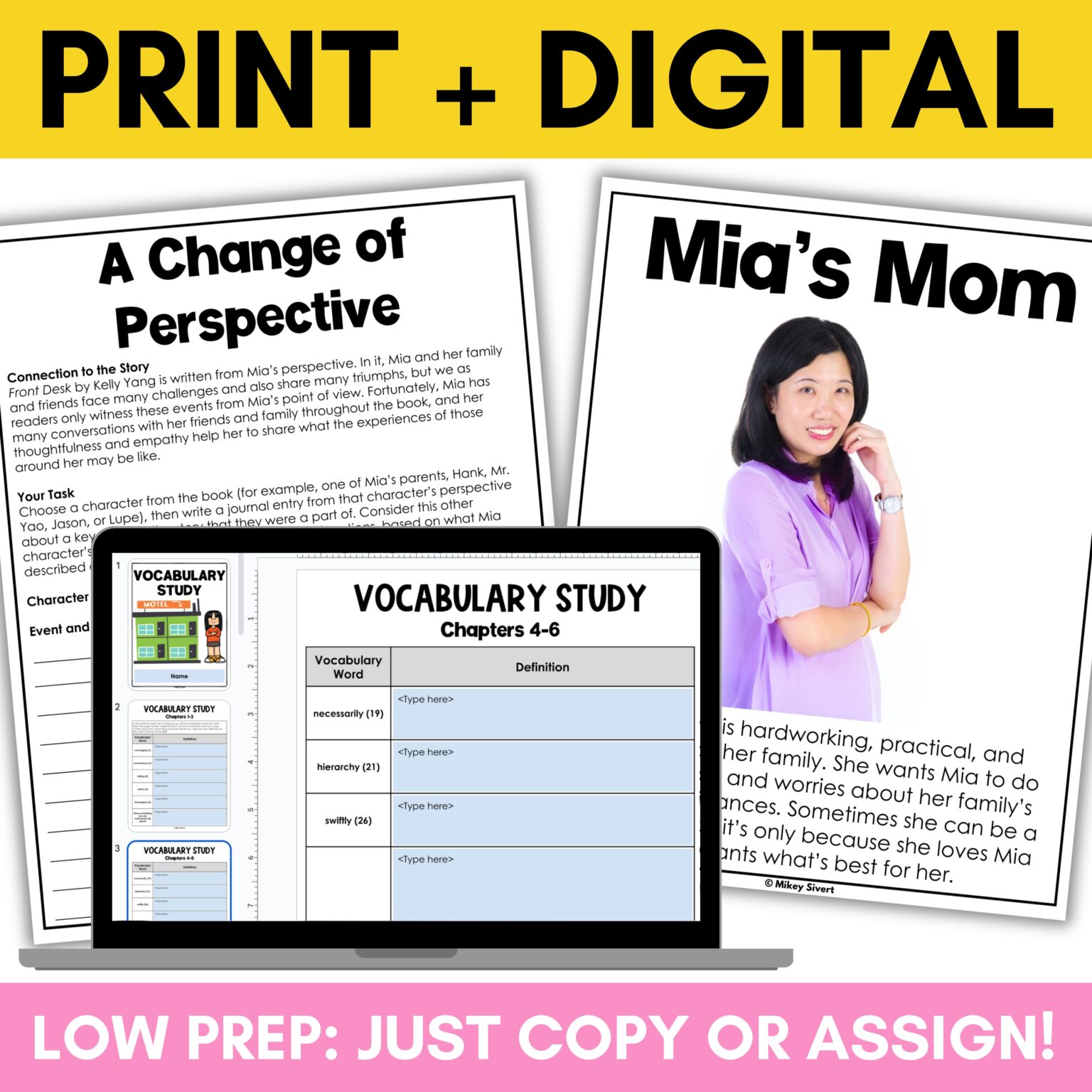 Front Desk Novel Study Unit Bundle - Comprehension, Writing, Vocabulary ...